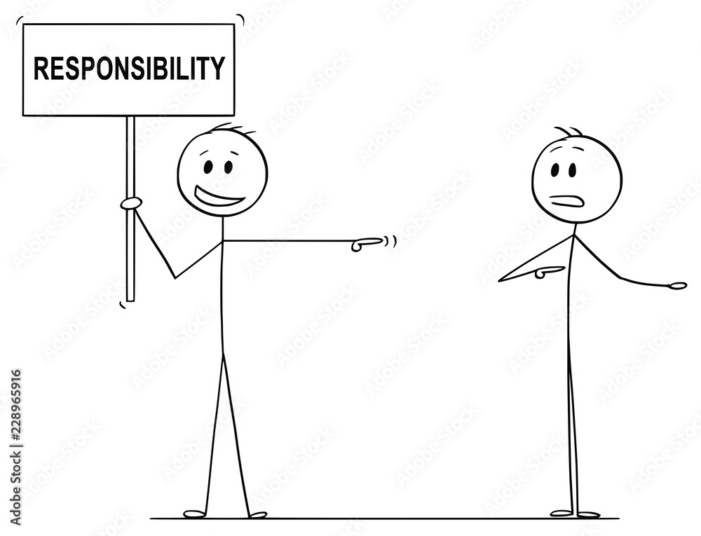 Cartoon stick drawing conceptual illustration of man or businessman ...