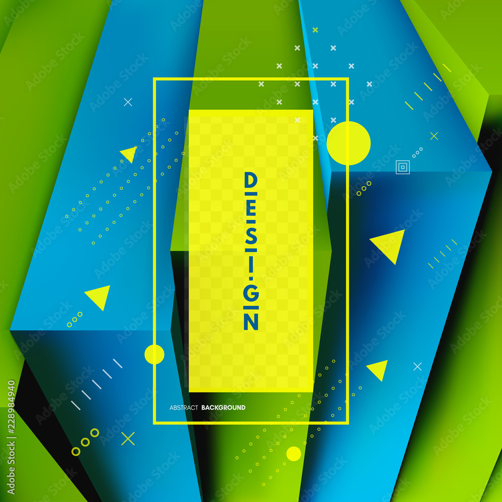3d blocks structure background. Template for your design. Background ...