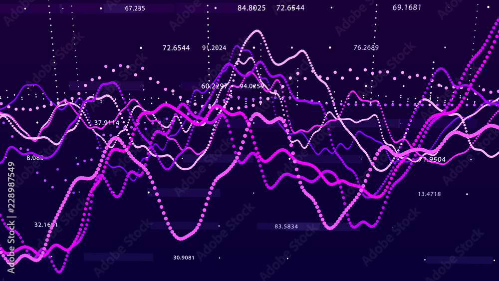 Stock market graph. Big data visualization. investment graph concept ...