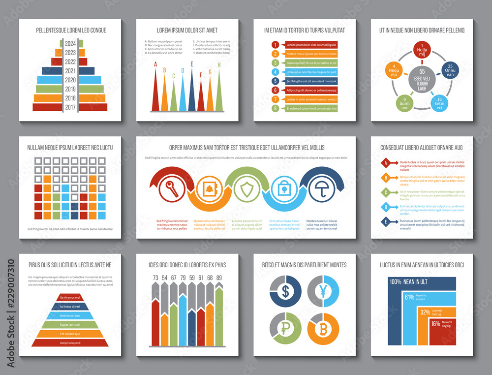 Data graphics. Analytics bar and budget graph, visualization charts and ...
