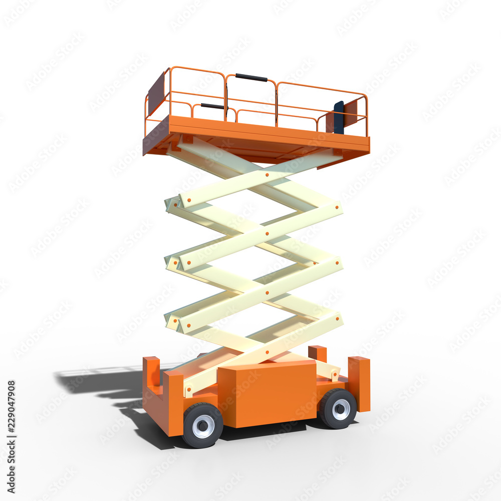 Scissor Lift for Safe Lifting in a Warehouse Stock Photo | Adobe Stock