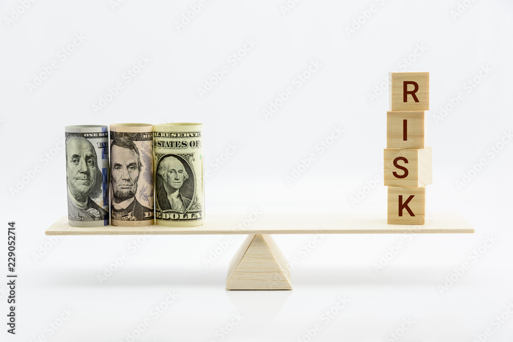 Financial, economic risk and risk perception, decision making concept ...