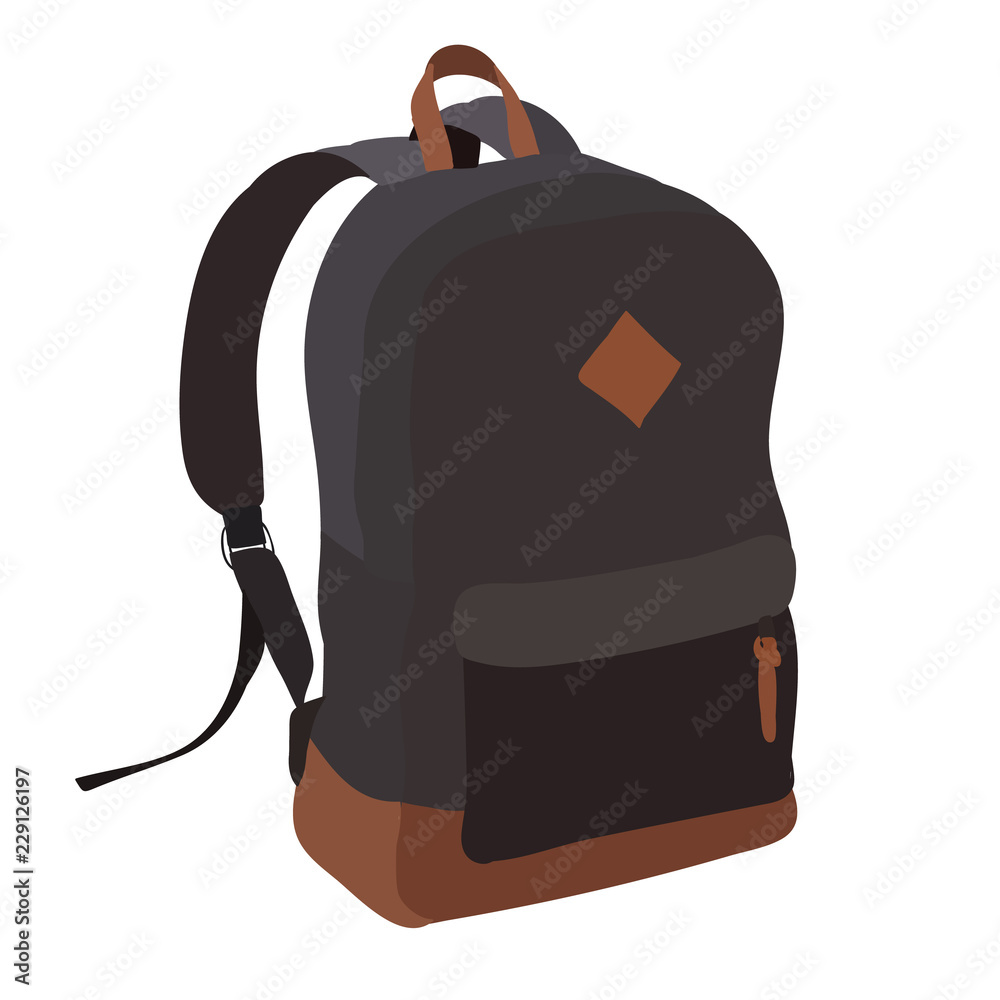 vector, white background, backpack Stock Vector | Adobe Stock