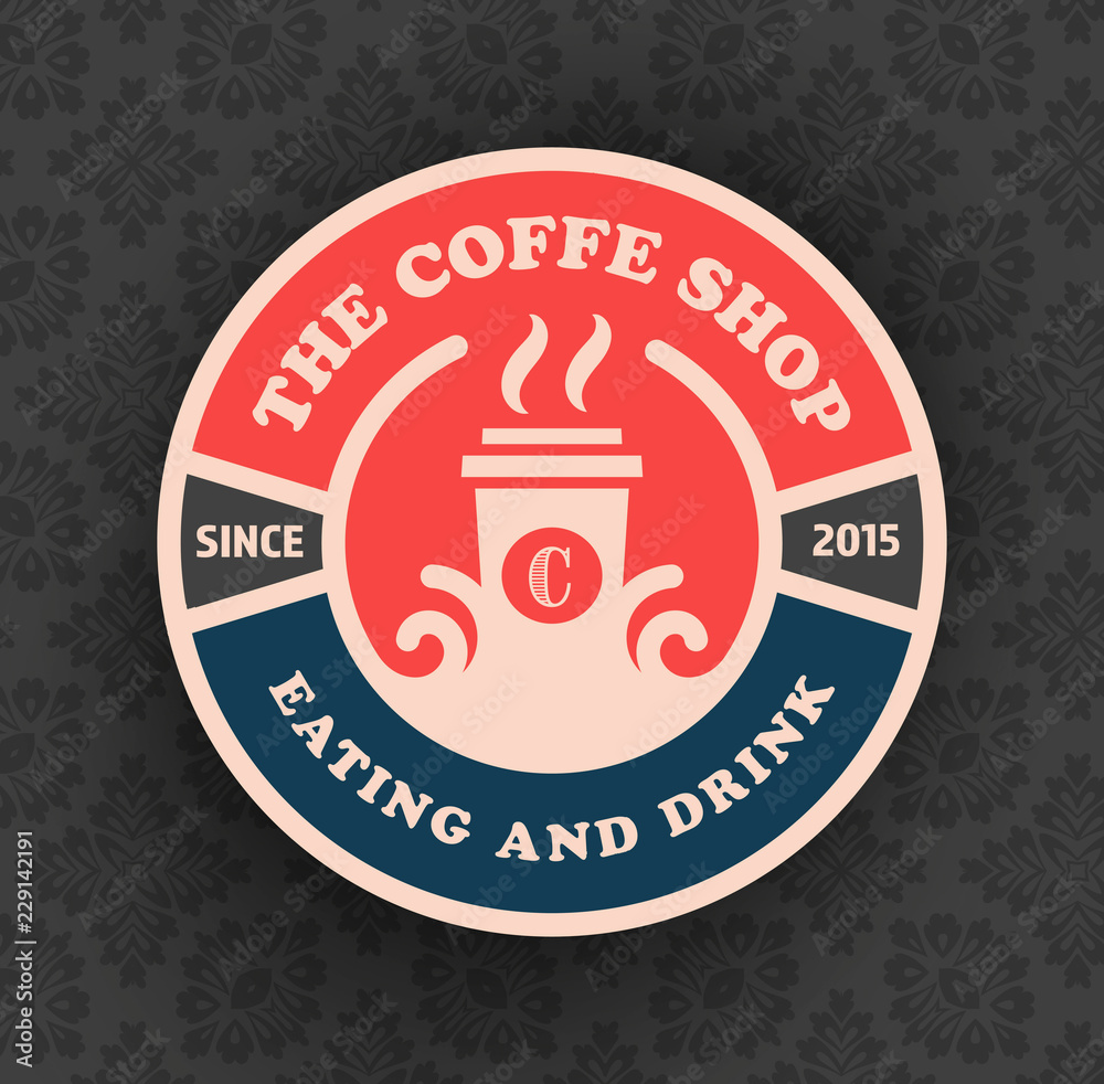 Coffee shop logo template vector design with Cup silhouette, good for ...
