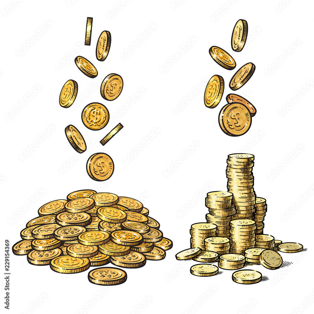 Pile Of Gold Drawing