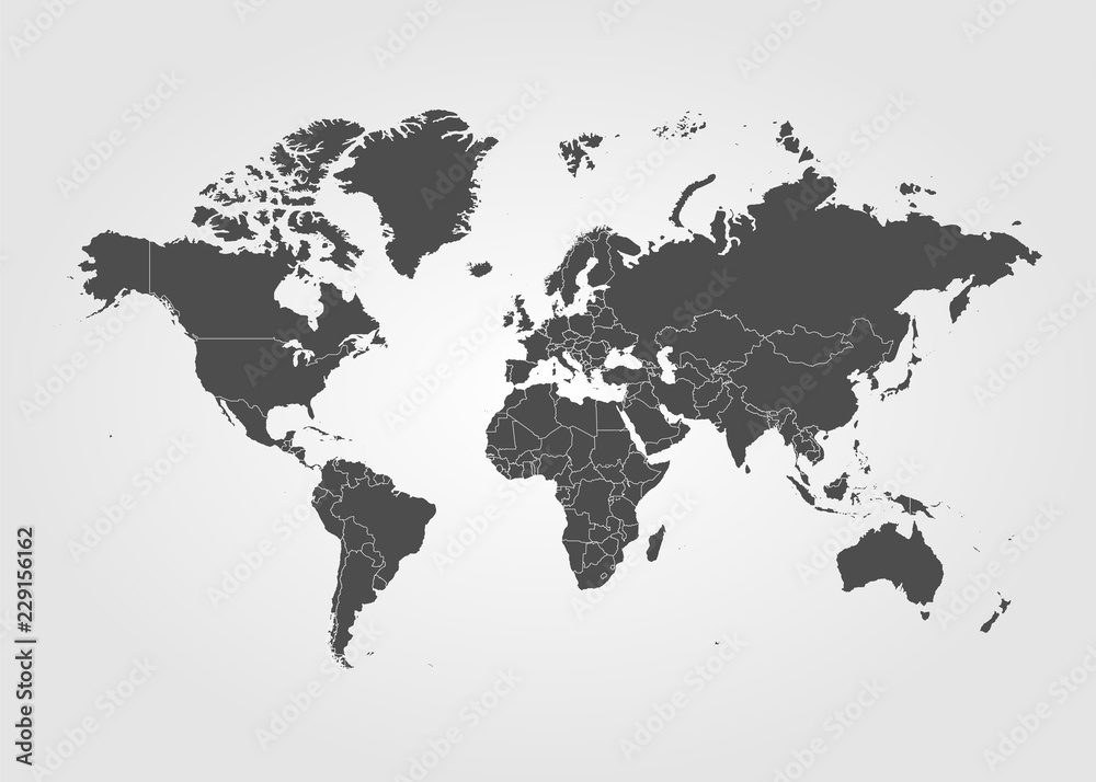 World map Vector globe template for website. Stock Vector | Adobe Stock