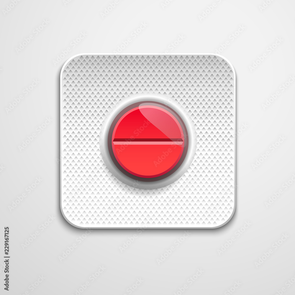 Red medicine pill in Blister Pack on white background , pharmaceutical ...