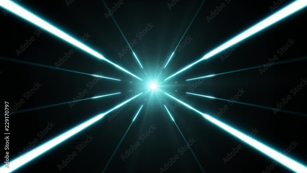 Hyperspace Background With Shining Starburst/ Animation of a colorful ...