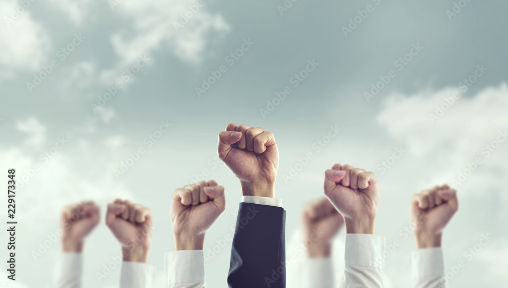 Victory Fist In Air