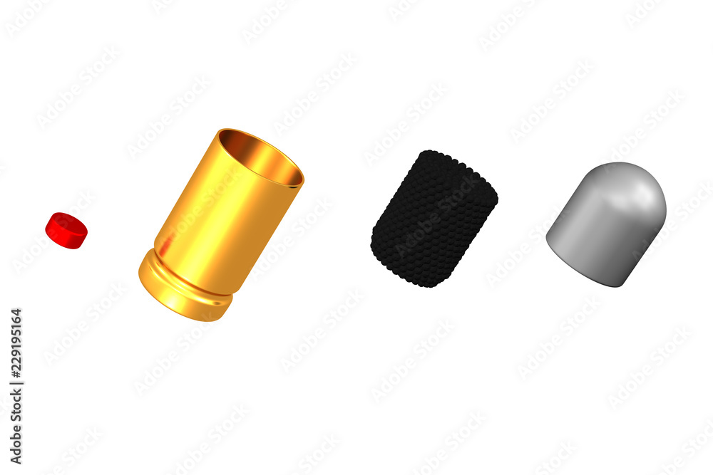Parts of a cartridge (firearms). Stock Photo | Adobe Stock
