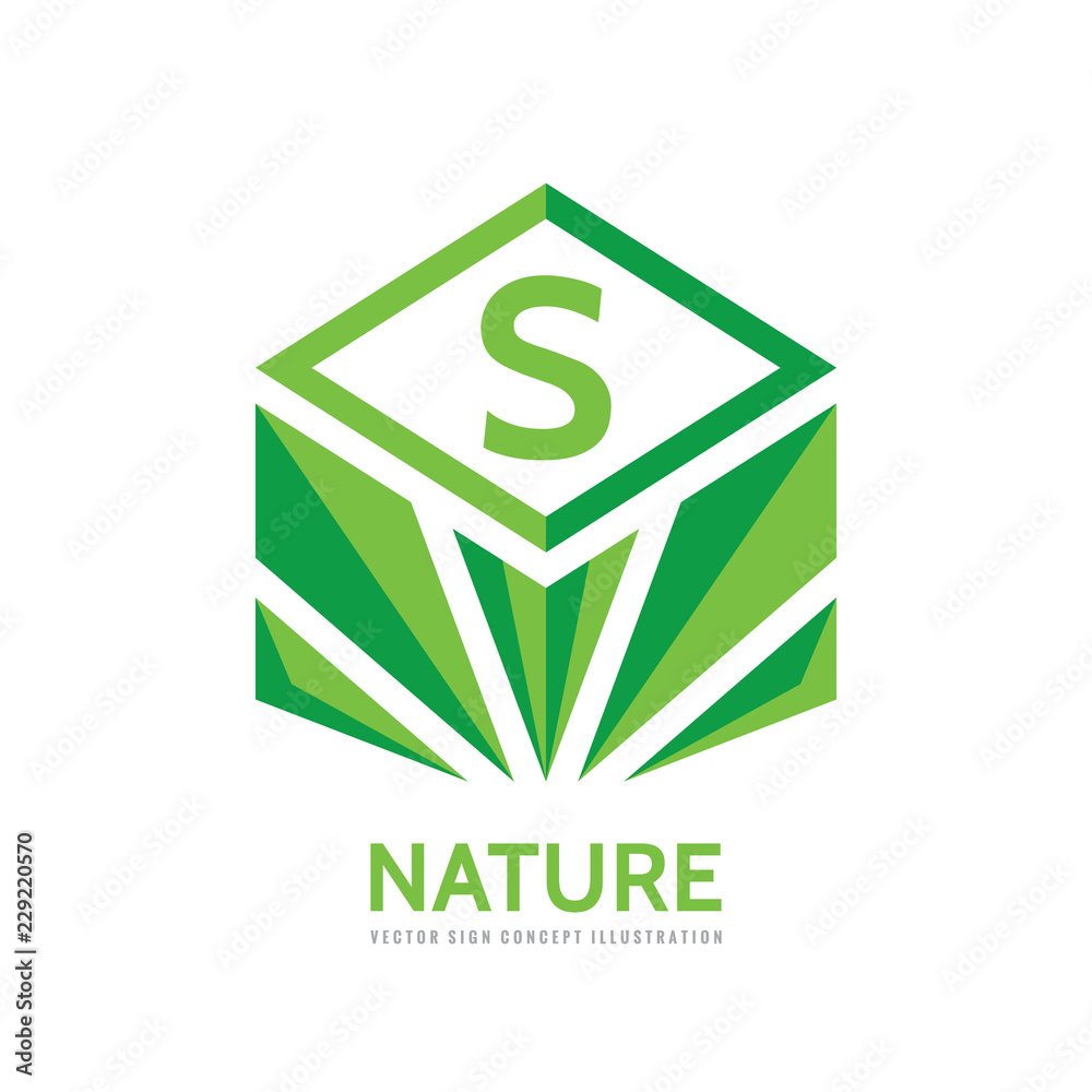Nature - vector business logo concept illustration in flat style ...