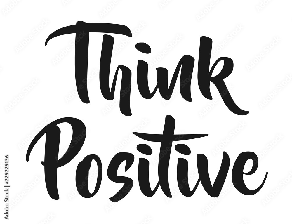 Vector illustration symbol of think positive for logotype, flyer ...