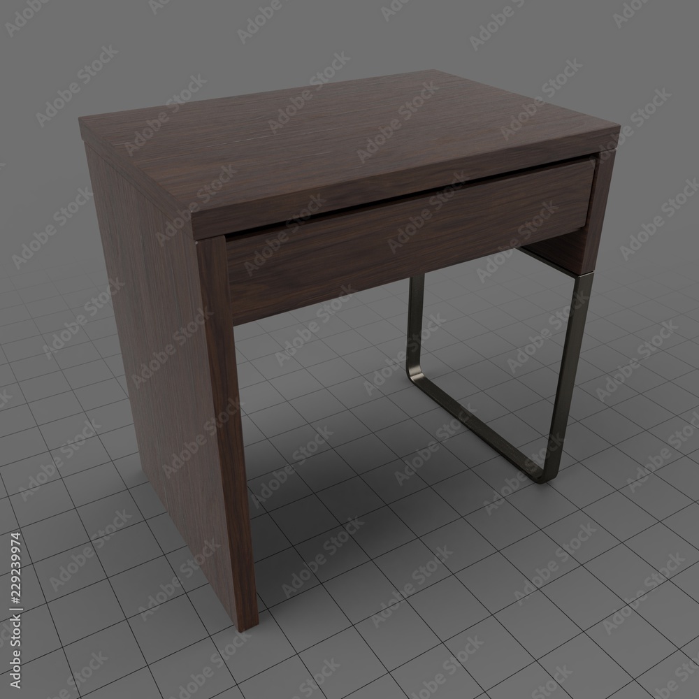 Retro wooden desk Stock 3D asset | Adobe Stock