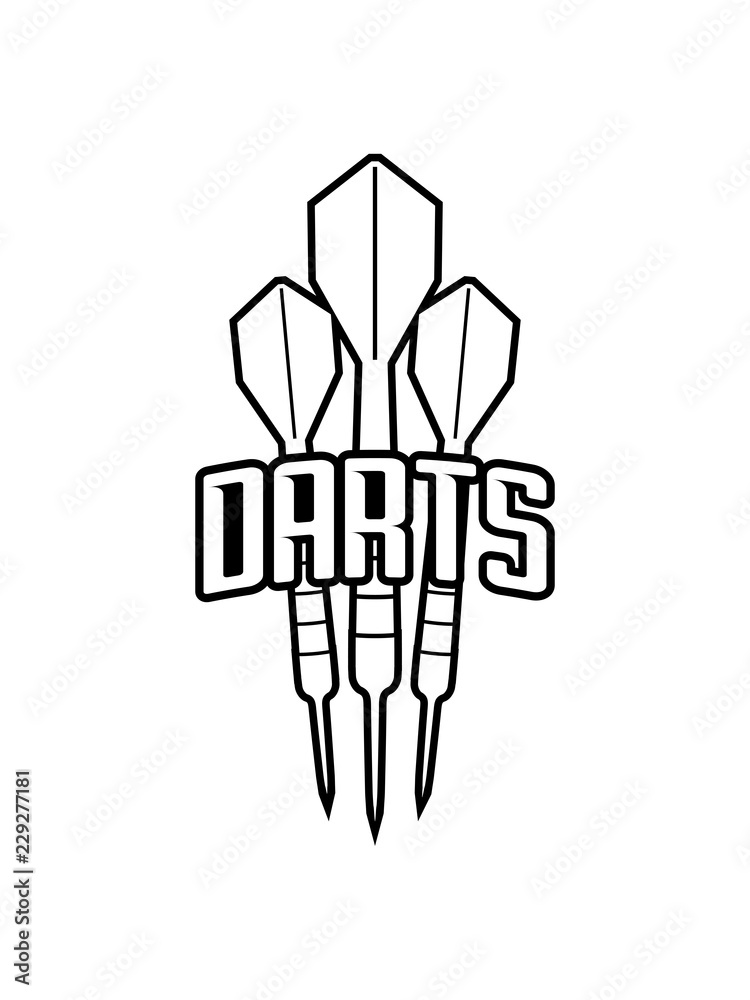 spielen darts logo text verein club werfen dart pfeil sport spaß spiel ...