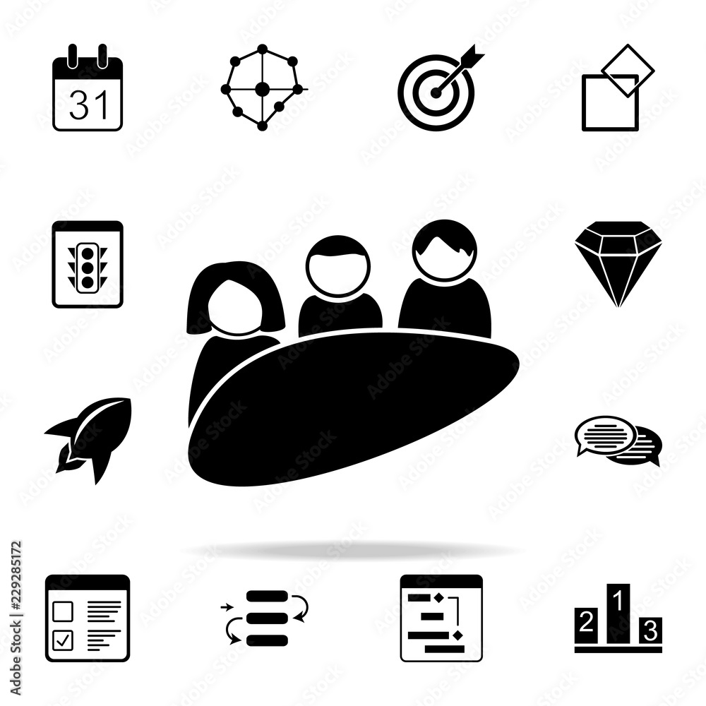 Focus Group Icon Black