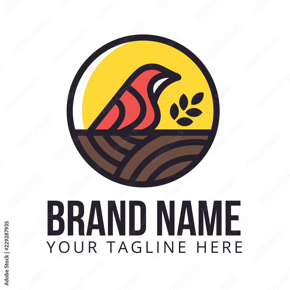 bird nest logo Stock Vector | Adobe Stock