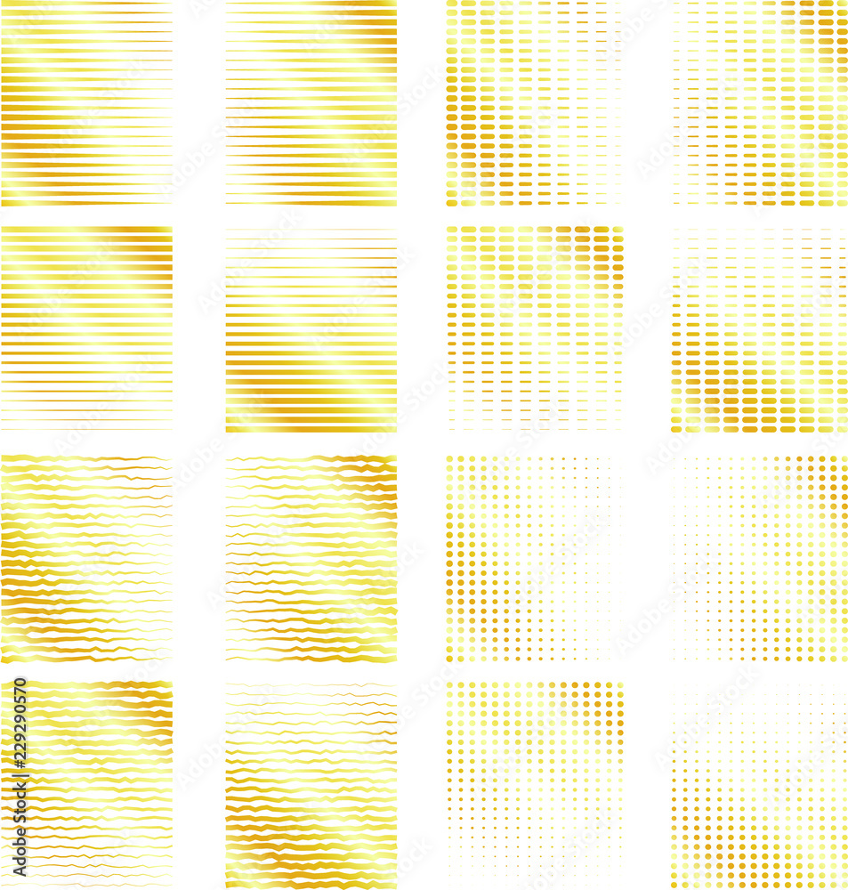 Gold gradation scale line set Stock Vector | Adobe Stock