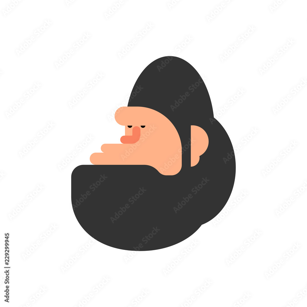 Australopithecus head. Prehistoric man face. Homosapiens. Paleolithic ...