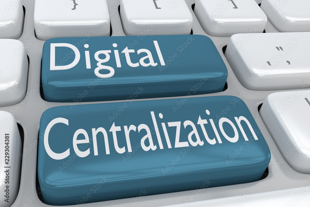 Digital Centralization concept Stock Photo | Adobe Stock