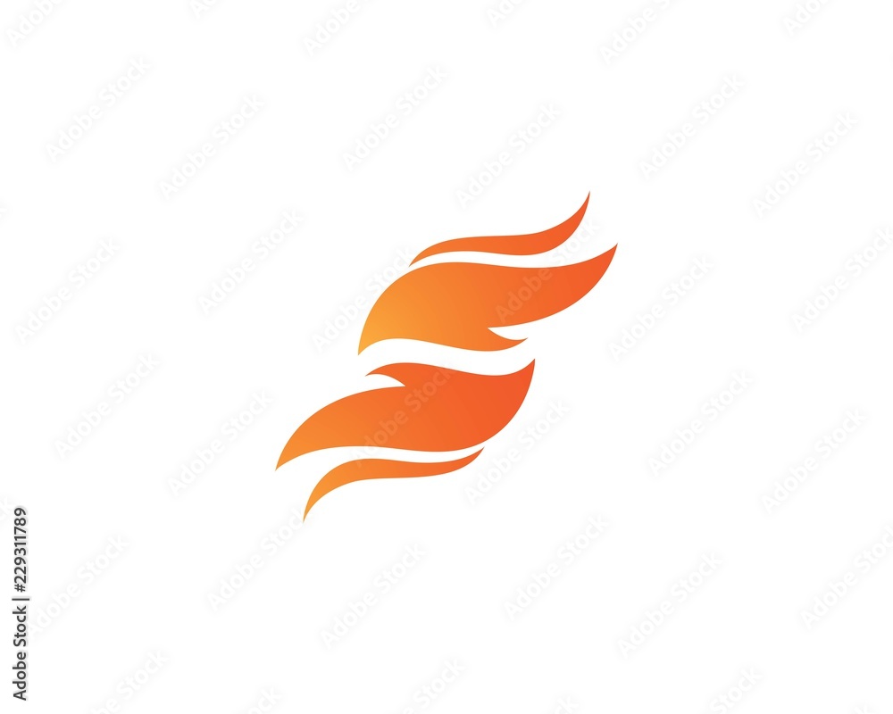 S letter fire flame logo vector Stock Vector | Adobe Stock