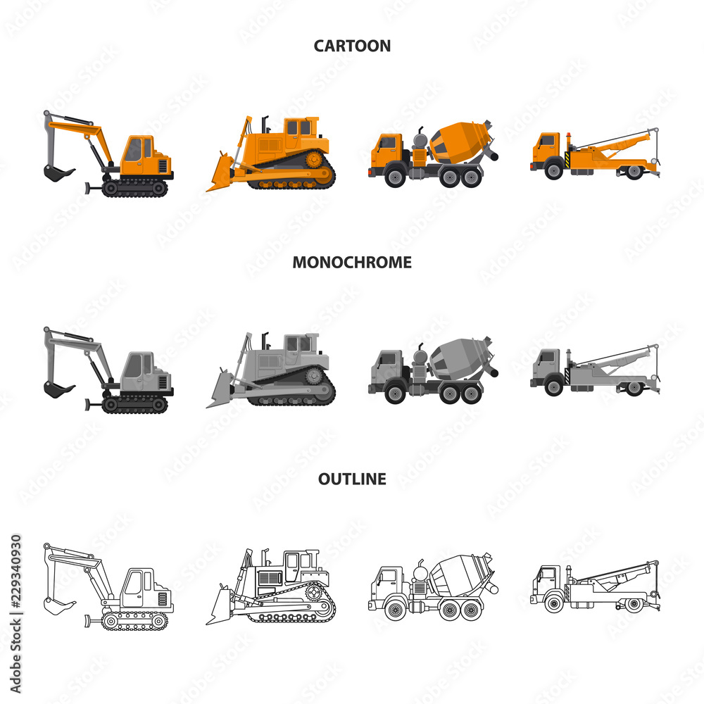 Vector design of build and construction symbol. Collection of build and ...