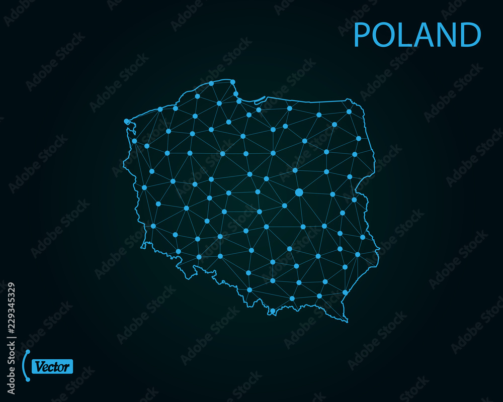Map of Poland. Vector illustration. World map Stock Vector | Adobe Stock