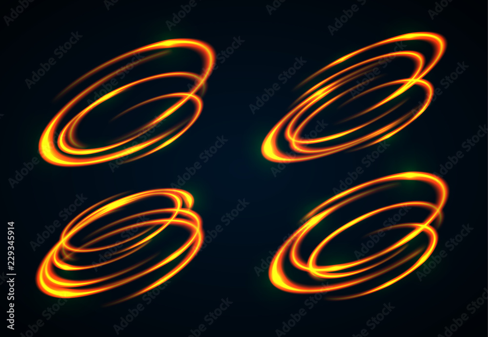 Vector light effect. The object s light stroke. Circular lens flare ...