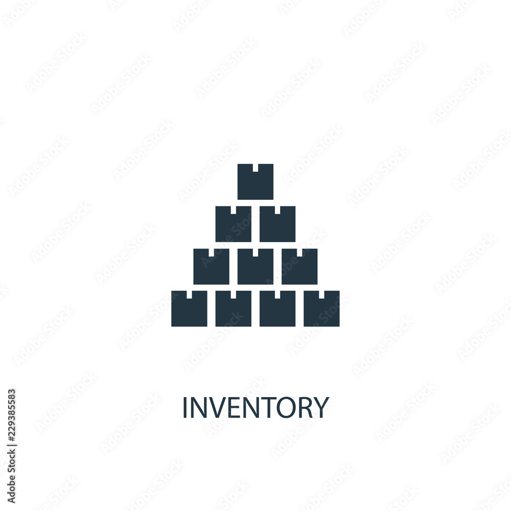 inventory icon. Simple element illustration. inventory concept symbol ...