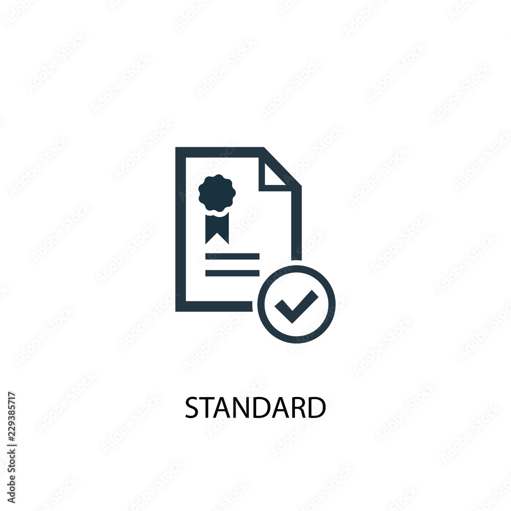 standard icon. Simple element illustration. standard concept symbol ...