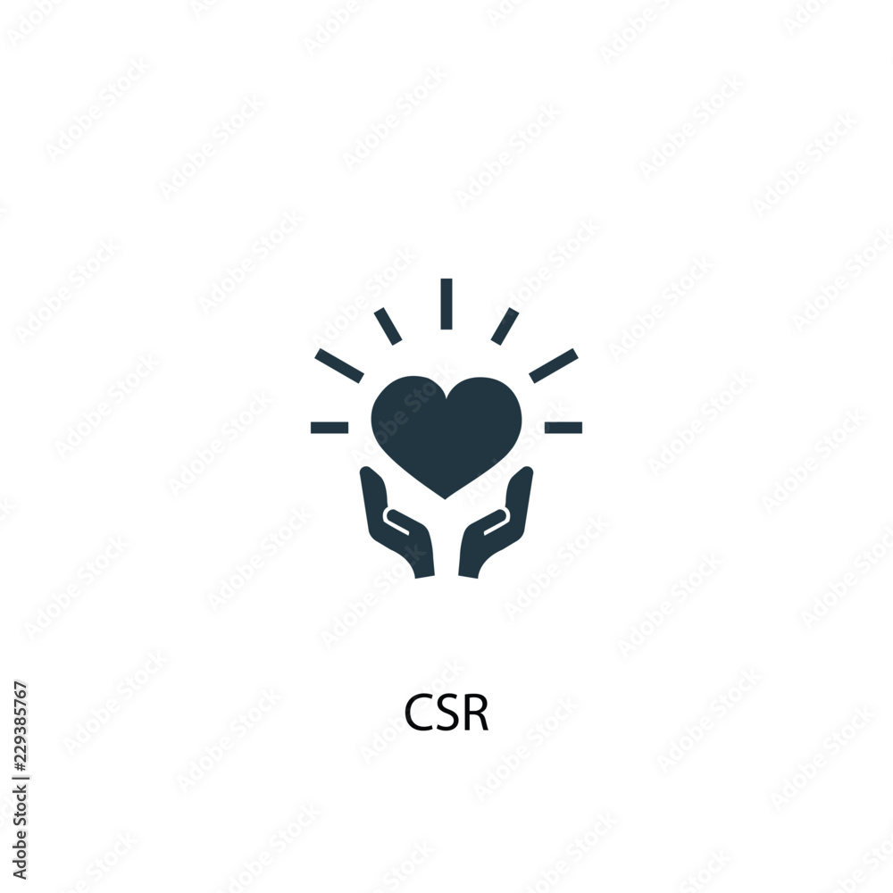 CSR icon. Simple element illustration. CSR concept symbol design. Can ...