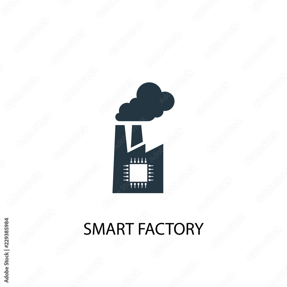 smart factory icon. Simple element illustration. smart factory concept ...