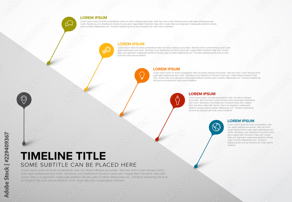 Infographic Layout with Floating Bubbles Stock Template | Adobe Stock