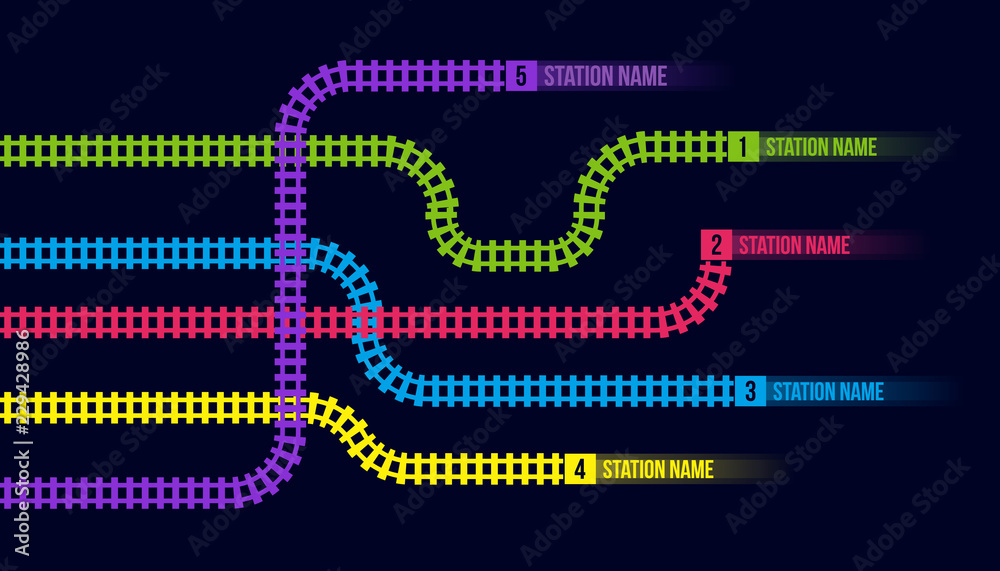 Creative vector illustration of railway station map, metro road ...