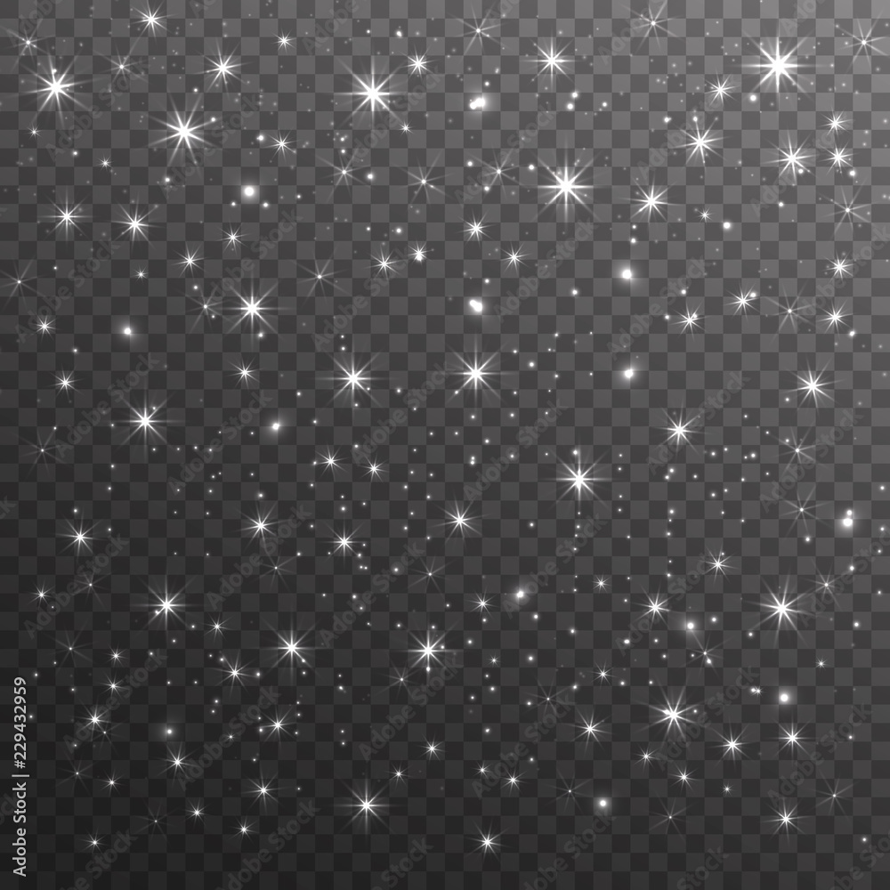 Glow light effect on transparent background. Vector illustration. Stock ...