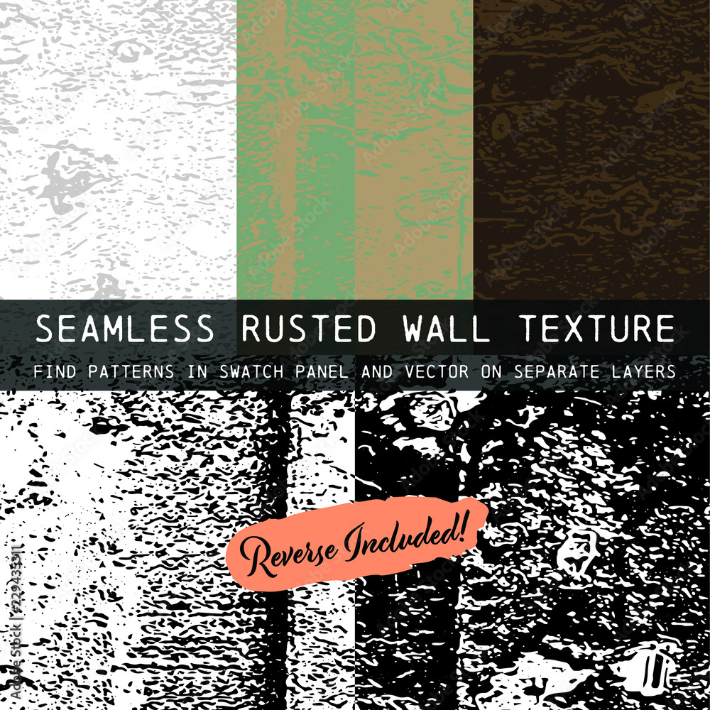 Seamless Rusted Wall Texture - with Reverse! (find pattern in swatch ...