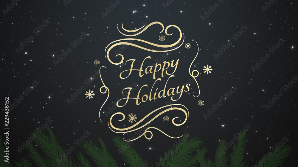 Holiday Flourish Title Stock Template | Adobe Stock