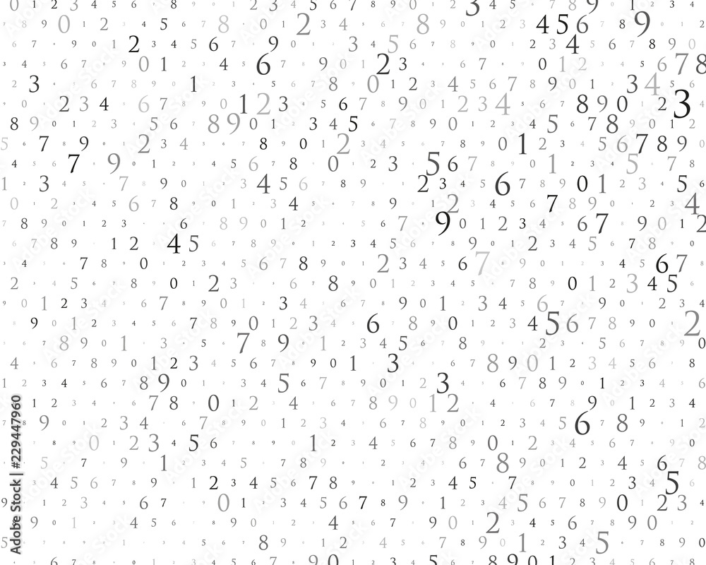 Random numbers 0 and 9. Background in a matrix style. Binary code ...