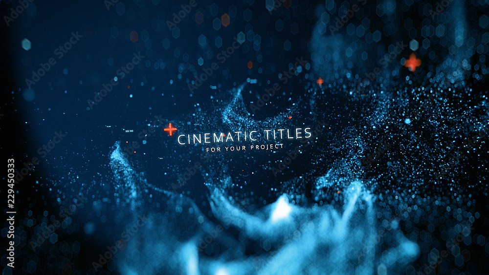 Rising Particles Title Stock Template | Adobe Stock