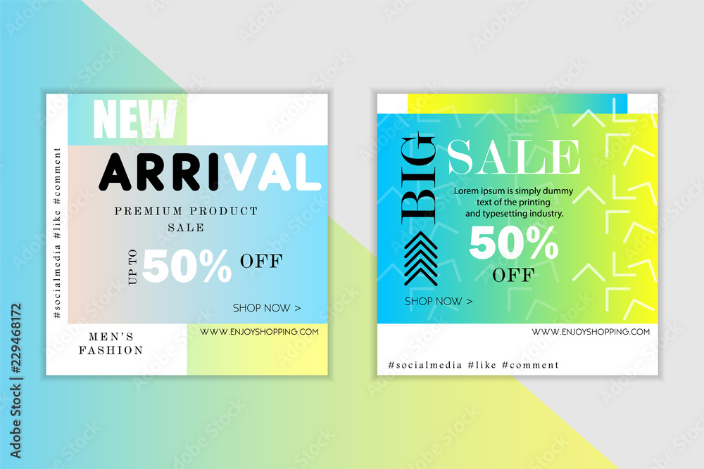 Modern promotion web banner for mobile apps. Design backgrounds for ...