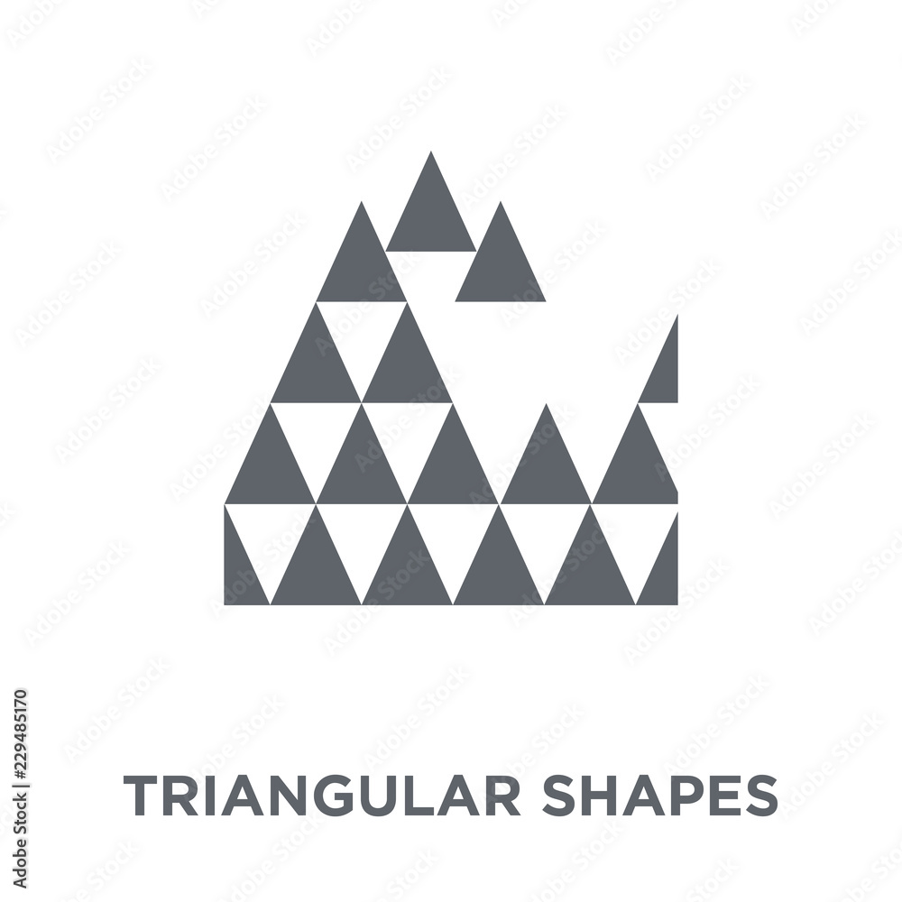 Triangular shapes forming waves icon from Geometry collection. Stock ...