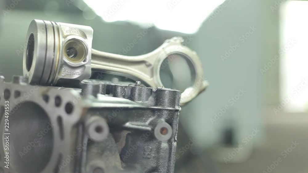 Pistons of the engine with connecting rods. Spare parts for diesel ...