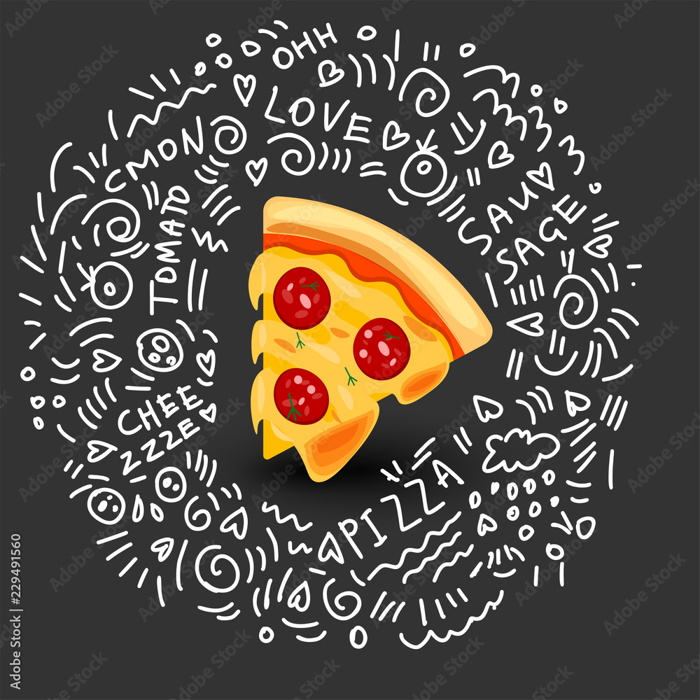 Cartoon Pizza Background