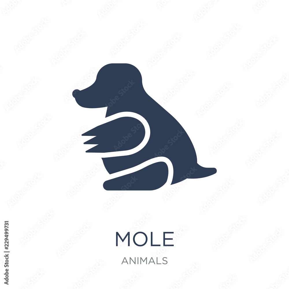 Mole icon. Trendy flat vector Mole icon on white background from ...