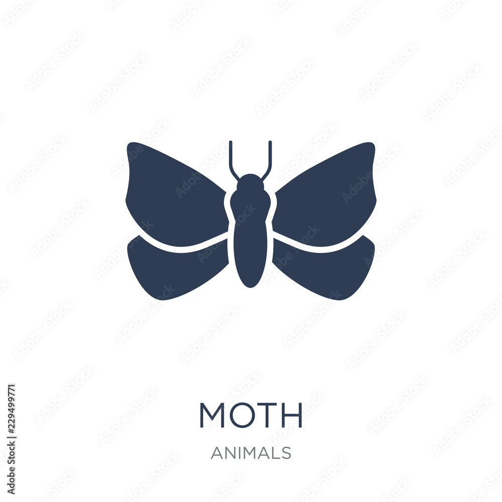 Moth icon. Trendy flat vector Moth icon on white background from ...