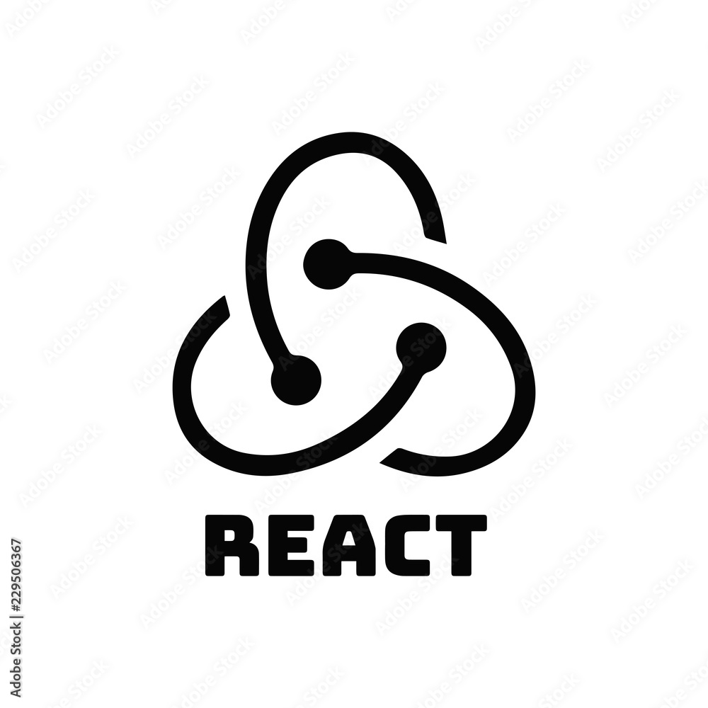 React vector icon Stock Vector | Adobe Stock