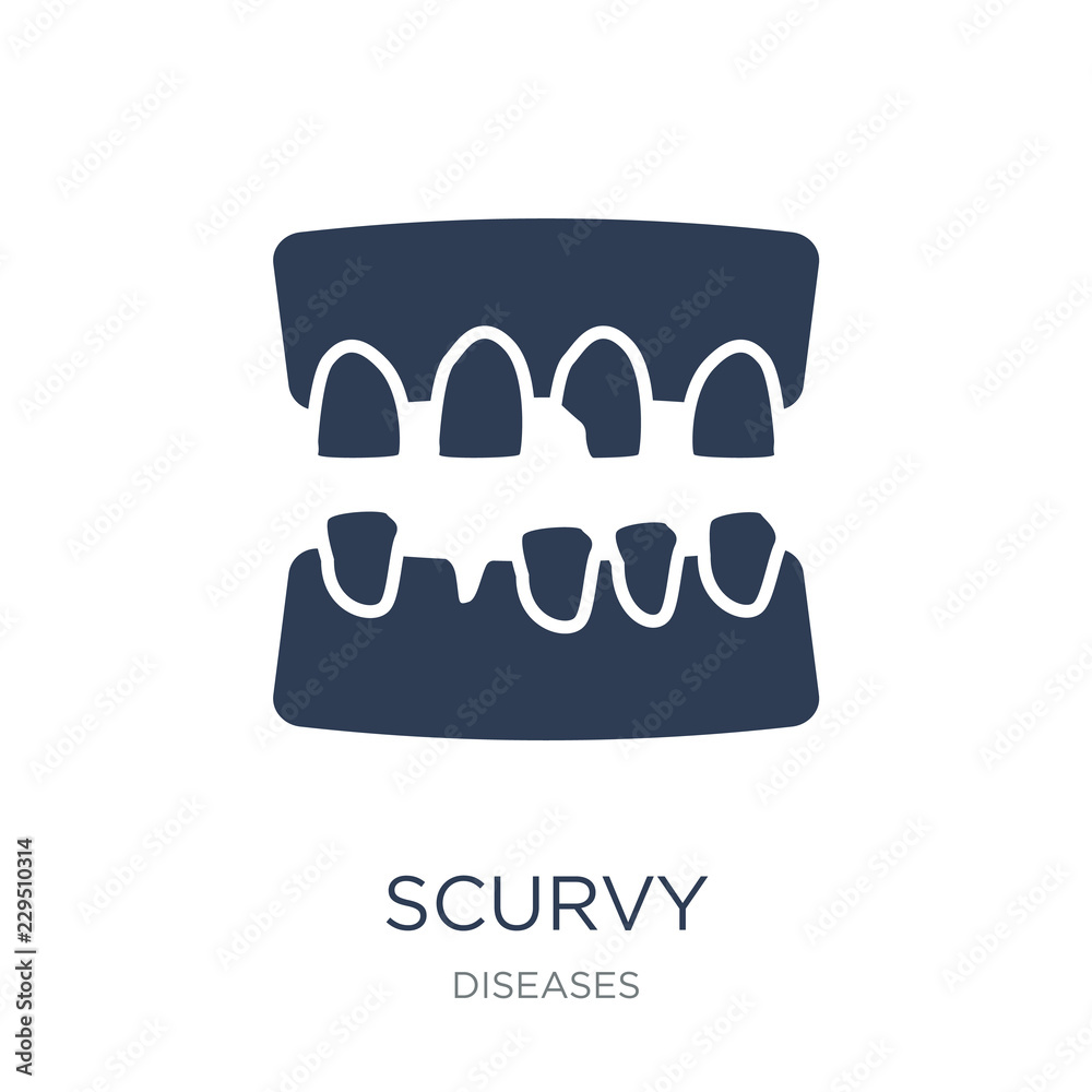 Scurvy icon. Trendy flat vector Scurvy icon on white background from ...