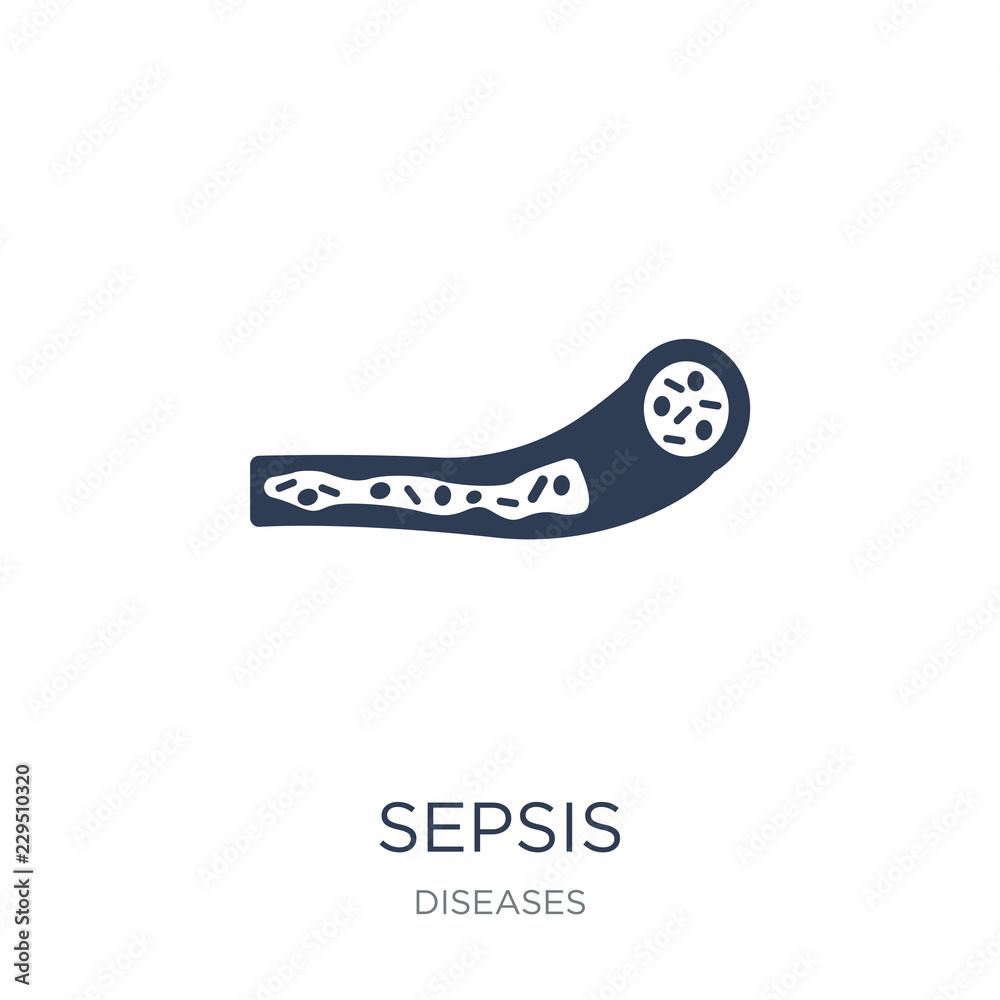 Sepsis icon. Trendy flat vector Sepsis icon on white background from ...