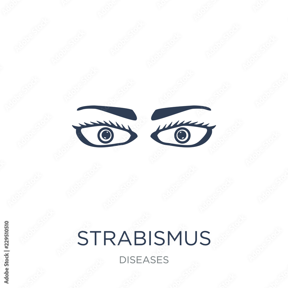 Strabismus icon. Trendy flat vector Strabismus icon on white background ...
