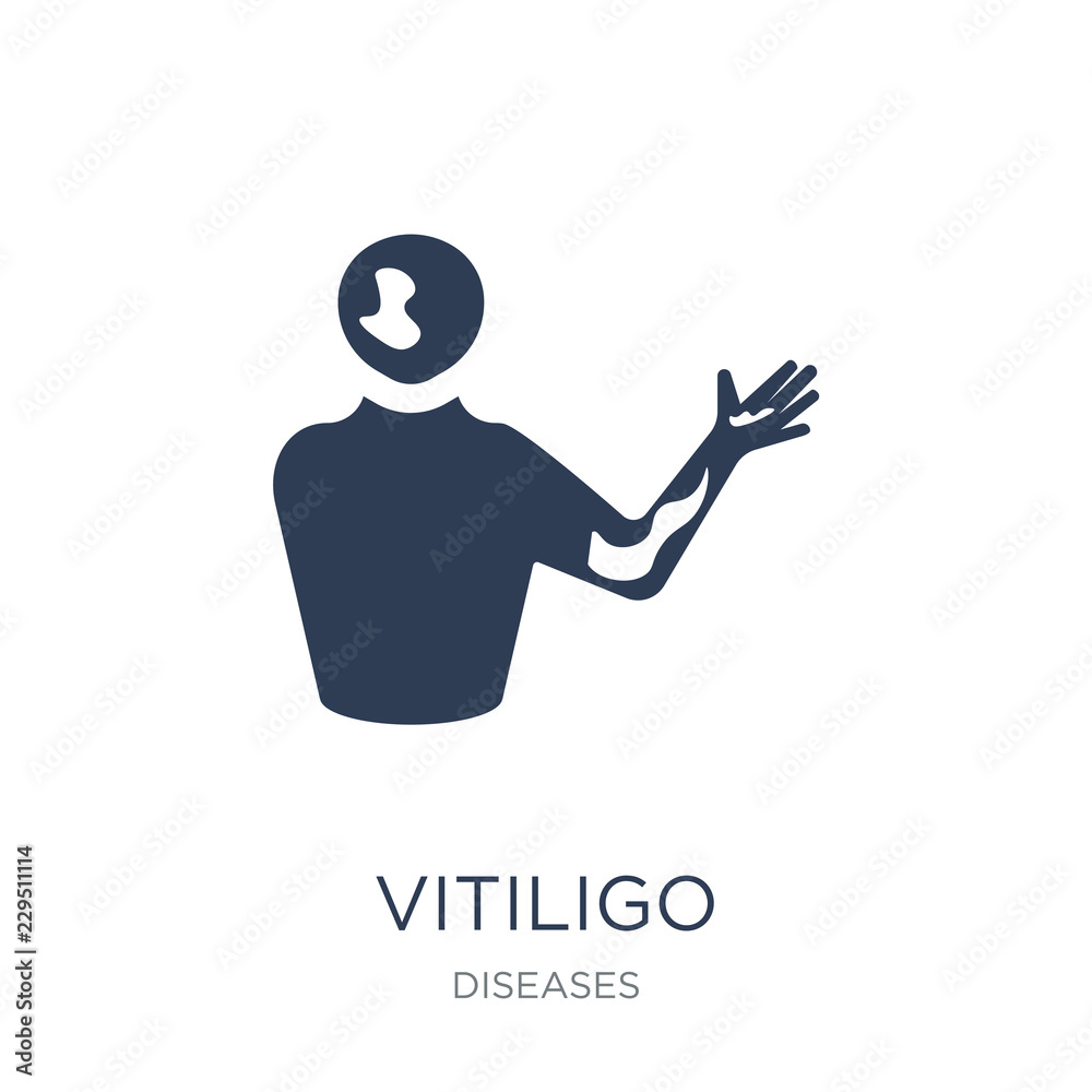 Vitiligo icon. Trendy flat vector Vitiligo icon on white background ...