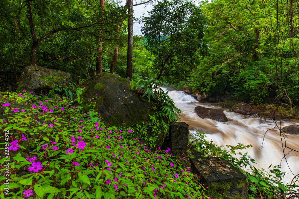 Nang-Rong waterfall, Beautiful waterfall in Nakornnayok province ...